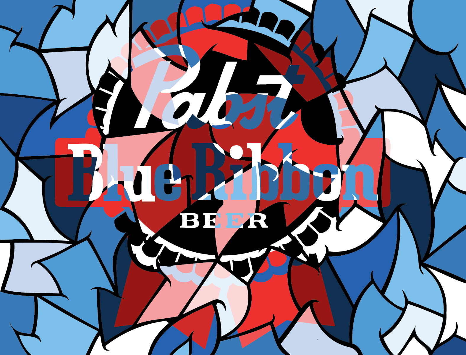 Fragmented Icon - Pabst Blue Ribbon : Pabst Blue Ribbon