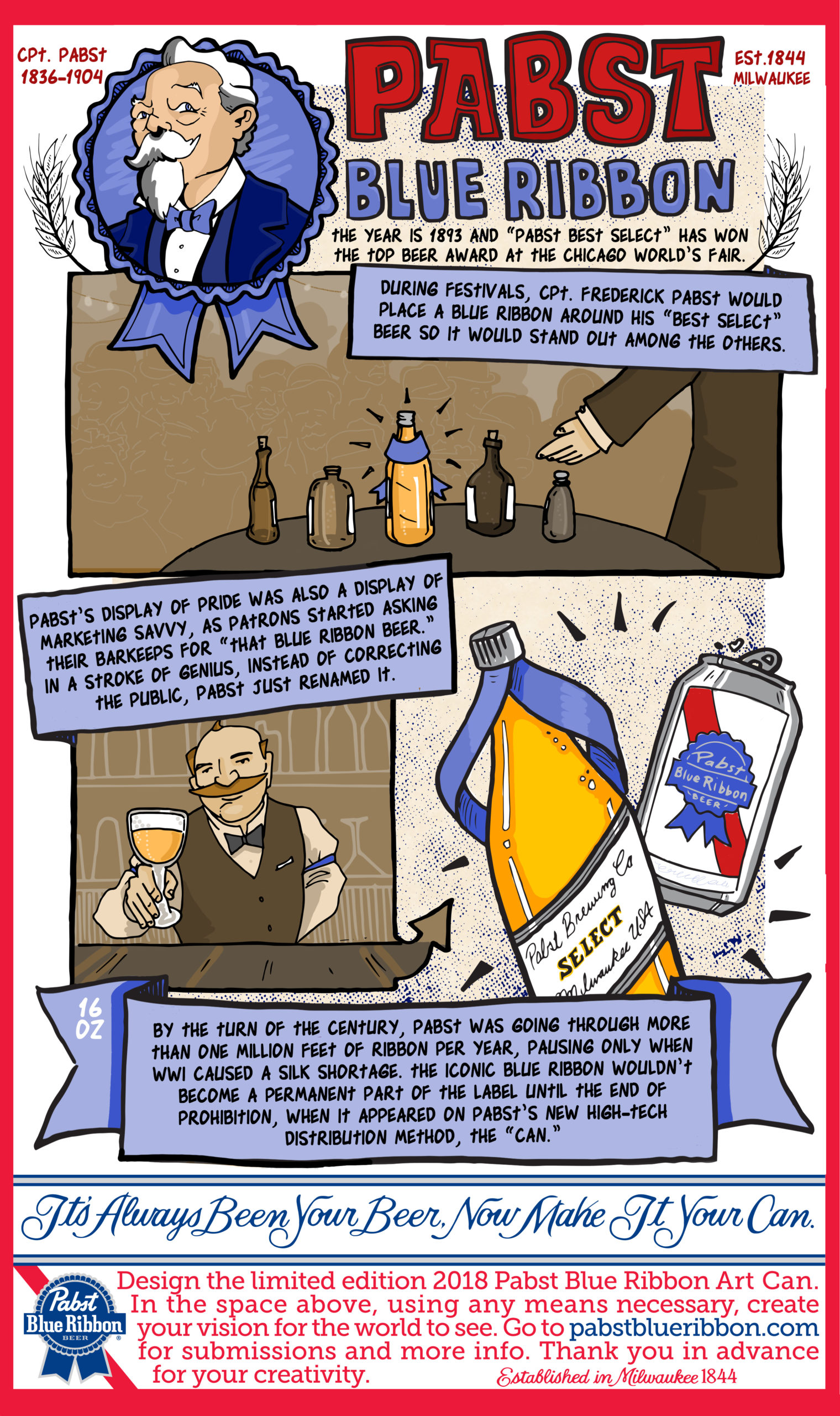 Pabst History Lesson: \"That Blue Ribbon Beer\" - Pabst Blue Ribbon ...